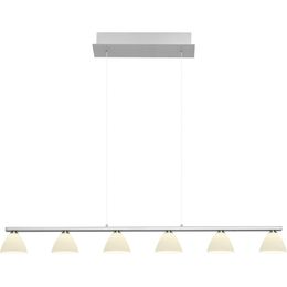 LED Pendelleuchte "MONA", nickelfarben matt, chromfarben abgesetzt, 6, 1 Stk., HELL H&Ouml;LLISCH GUTES LICHT, Leuchten, Tastdimmer, Stufenlos h&ouml;henverstellbar, LED Pendelleuchte