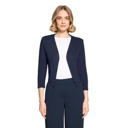Shirtjacke Betty Barclay "Damen mit 3/4 Arm", Damen, Gr. 36, dunkelblau, Feinstrick, Obermaterial: 96% Viskose, 4% Elasthan, Basic, tailliert normal, Shirts Shirtjacke