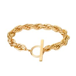 Armband ISABELLA FORD "FB018G", gold, Armb&auml;nder, Damen, 17cm, Edelstahl, Armband