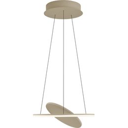 LED Pendelleuchte "HALEY", sand, 2, &Oslash; 45cm, 1 Stk., HELL H&Ouml;LLISCH GUTES LICHT, Leuchten, B-Link Fernbedienung, CCT, Stufenlos h&ouml;henverstellbar, LED Pendelleuchte