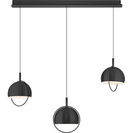 LED Pendelleuchte "HOOP", schwarz, 3, 1 Stk., HELL H&Ouml;LLISCH GUTES LICHT, Leuchten, B-Link Fernbedienung, Stufenlos h&ouml;henverstellbar, LED Pendelleuchte