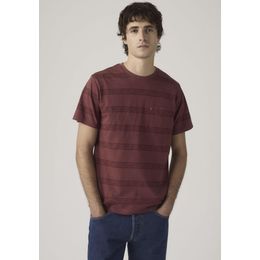 Levi's T-Shirt LEVI'S "CLASSIC POCKET TEE MULTI-COLOR", Jungen, Gr. L, rot (kabir paisley stripe oxblood), Jersey, Obermaterial: 100% Baumwolle, gemustert, Rundhals, Shirts T-Shirt