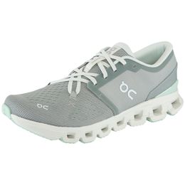 Laufschuh On RUNNING "CLOUD X 4", Damen, Gr. 40,5, tin, iceberg, Synthetik, Schuhe Laufschuh
