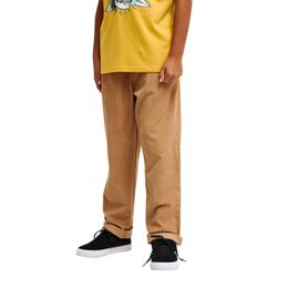 Outdoorhose Quiksilver "Taxer Cord", Kinder, Gr. 12, braun (tobacco braun), Obermaterial: 100% Baumwolle., Hosen Outdoorhose