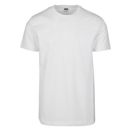 T-Shirt Urban Classics "Urban Classics Herren Basic Tee", Jungen, Gr. L, wei&szlig;, 100% Baumwolle, unifarben, normal, Rundhals, Shirts T-Shirt