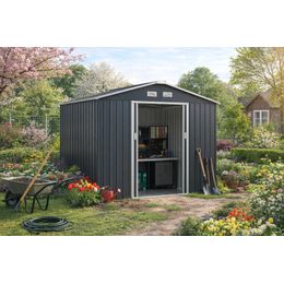 Ger&auml;tehaus Konifera "GARTEN", anthrazit, beige, Metall, Ger&auml;teh&auml;user, wetterfest und langlebig, nahezu wartungsfrei