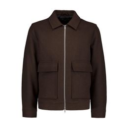 Hemdjacke Junk De Luxe "Casual Jacke Comfort Fit", Herren, Gr. L, dk braun mel, Obermaterial: 55% Polyester, 40% Wolle, 5% sonstige Fasern. Futter: 100% Polyester, Jacken