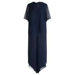 Overall Vera Mont "Damen mit Stufen", Damen, Gr. 42, Normalgr&ouml;&szlig;en, night sky, Chiffon, Obermaterial: 100% Polyester. Futter: 100% Polyester, loose fit, V-Ausschnitt, Overalls Overall