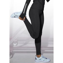 active by Lascana Thermoleggings LASCANA ACTIVE, Damen, Gr. XS (32/34), N-Gr, schwarz, Obermaterial: 87% Polyester, 13% Elasthan, unifarben, bequem lang, Hosen, mit reflektierenden Details