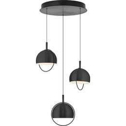 LED Pendelleuchte "HOOP", schwarz, 3, &Oslash; 43cm, 1 Stk., HELL H&Ouml;LLISCH GUTES LICHT, Leuchten, B-Link Fernbedienung, Stufenlos h&ouml;henverstellbar, LED Pendelleuchte