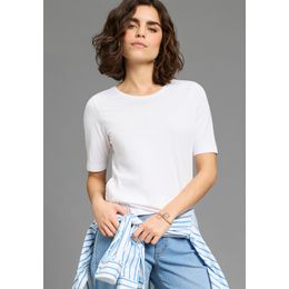 T-Shirt Flashlights, Damen, Gr. 52/54, wei&szlig;, Single Jersey, Obermaterial: 100% Baumwolle, unifarben, Basic, figurumspielend h&uuml;ftbedeckend, Rundhals, abgesteppt, Shirts T-Shirt, mit modischem Halbarm, Basic Allrounder