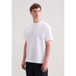 T-Shirt Seidensticker, Jungen, Gr. L, wei&szlig;, 100% Baumwolle, unifarben, regular fit, Rundhals, Shirts T-Shirt, 1/2 Rundhals Uni