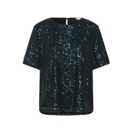 Kurzarmbluse Kaffe "Bluse kurzarm KAlila", Damen, Gr. M, gr&uuml;n (dunkelgr&uuml;n sequin), Obermaterial: 100% Polyester PES., Blusen