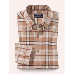 Walbusch Hemd aus angerautem Baumwoll-Twill