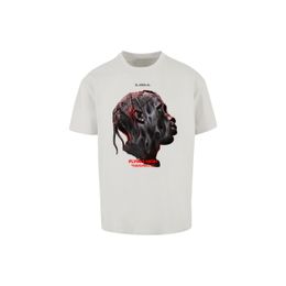 Kurzarmshirt "Upscale by Mister Tee Herren Flying High Oversize Tee", Jungen, Gr. L, wei&szlig; (lightasphalt), 100% Baumwolle, UPSCALE BY MISTER TEE, unifarben, oversize, Rundhals, Shirts