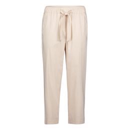 BETTY & CO Stoffhose BETTY & CO "Damen mit elastischem Bund", Damen, Gr. 38, Normalgr&ouml;&szlig;en, beige (grau), Obermaterial: 76% Baumwolle, 20% Polyamid, 4% Elasthan, gerade 7/8-L&auml;nge, Hosen Stoffhose