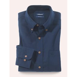 Walbusch Hemd aus angerautem Baumwoll-Twill