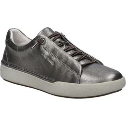 Sneaker Josef Seibel "Claire 24, platin", Damen, Gr. 36, grau (platin), Obermaterial: 100% Rindsleder Leather cow., Schuhe Sneaker