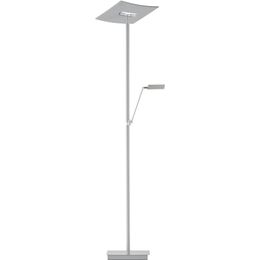 LED Stehlampe "MODENA X", silber (nickelfarben matt, chromfarben abgesetzt), 2, H: 180cm, 1 Stk.,mit Lesearm, HELL H&Ouml;LLISCH GUTES LICHT, Leuchten, Tastdimmer, LED Stehlampe