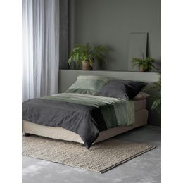 Bettw&auml;sche Irisette "8430", gr&uuml;n, B/L: 200cm x 200cm, 1 Stk., 2 Stk., Feinbiber, B/L: 80cm x 80cm, 3 Stk., Feinbiber, Obermaterial: 100% Baumwolle, Bettw&auml;sche, Bettw&auml;sche, moderner Klassiker mit Rei&szlig;verschluss