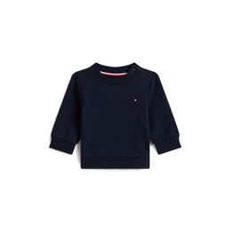 Sweatshirt Tommy Hilfiger, M&auml;dchen, Gr. 92, schwarz night navy, Jersey, Obermaterial: 95% Baumwolle, 5% Elasthan, unifarben, regular fit normal, Rundhals, eingesetzt B&uuml;ndchen, Sweatshirts Sweatshirt, Regular fit, f&uuml;r Babys