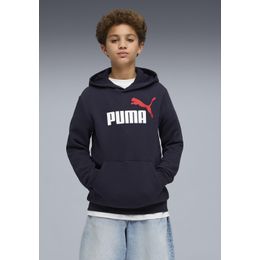 Kapuzensweatshirt Puma "ESS 2 COLOR NO.1 LOGO HOODIE TR B", Jungen, Gr. 128, blau (new navy), Sweatware, Obermaterial: 68% Baumwolle, 32% Polyester, bedruckt, regular fit normal, angesetztes B&uuml;ndchen, Sweatshirts, f&uuml;r Jugendliche, mit Print-Applikation, mit K&auml;ngurutasche