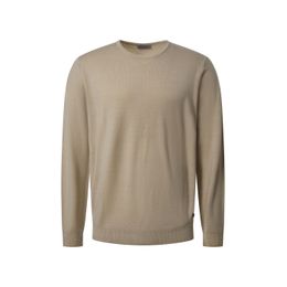 Strickpullover Pierre Cardin "Pierre Cardin Pullover", Herren, Gr. L, pelican, Obermaterial: 100% Wolle WO., Rundhals, Pullover Strickpullover, mit Rundhalsausschnitt