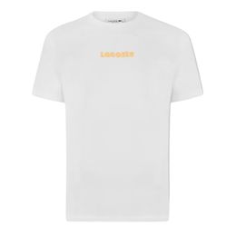 Lacoste - T-Shirt f&uuml;r Herren, Baumwollmischung, &Uuml;bergro&szlig;, kurz&auml;rmlig (Wei&szlig;)