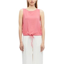 Blusentop s.Oliver, Damen, Gr. 42, rosa (marsala pink), Web, Obermaterial: 95% Viskose, 4% Polyamid, 1% Elasthan, unifarben, normal h&uuml;ftbedeckend, Rundhals, abgesteppte Kante, Blusen Blusentop, Sommertop mit Stretch