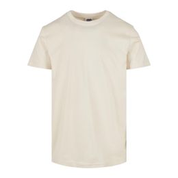 T-Shirt Urban Classics "Urban Classics Herren Basic Tee", Jungen, Gr. L, beige (sandwei&szlig;), 100% Baumwolle, unifarben, normal, Rundhals, Shirts T-Shirt