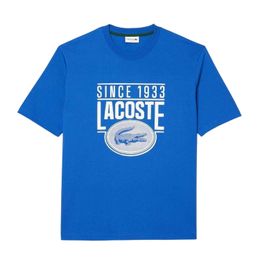 Lacoste - T-Shirt f&uuml;r Herren, Dicke Baumwolle (Blau)