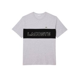 Lacoste - T-Shirt f&uuml;r Herren, Dicke Baumwolle, Anliegend (Grau)