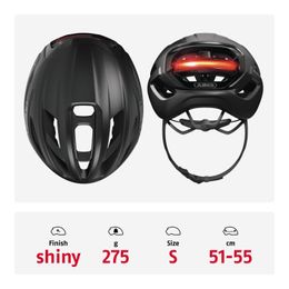 Fahrradhelm Abus "TAIPAN LED" Gr. L, schwarz (schwarz (velvet schwarz)), Helme, L/906 Kopfumfang: 57cm - 61cm