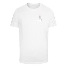 T-Shirt MisterTee "MisterTee Herren Love Sign Tee 2.0", Jungen, Gr. 4XL, wei&szlig;, 100% Baumwolle, unifarben, normal, Rundhals, Shirts T-Shirt