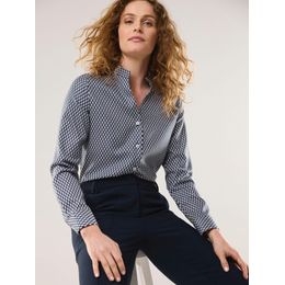Walbusch Extraglatt Stehkragen Bluse V-Auss