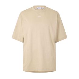 Off-White Off White - "Arrow Skate" T-Shirt f&uuml;r Herren, Rundhalsausschnitt (Braun/Wei&szlig;)