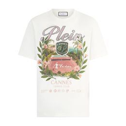 Philipp Plein Round Neck T-Shirt Cannes Tennis Club