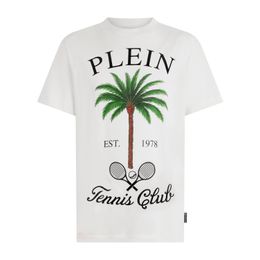 Philipp Plein Round Neck T-Shirt Tennis Club Stones