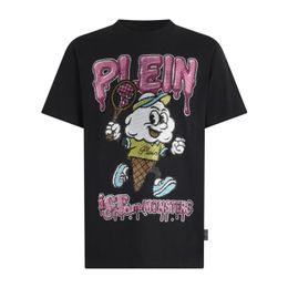 Philipp Plein Round Neck T-Shirt Tennis Ice Cream