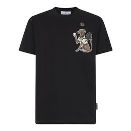Philipp Plein Round Neck T-Shirt Tennis Pet Patch