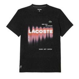 Lacoste - "Daniil Medvedev" T-Shirt f&uuml;r Herren (Schwarz)