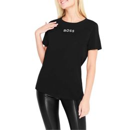 HUGO BOSS - T-Shirt f&uuml;r Damen, Logo (Schwarz)