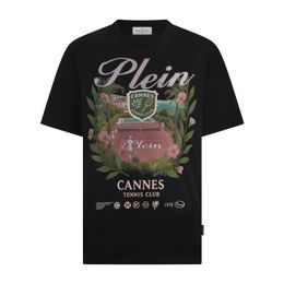 Philipp Plein Round Neck T-Shirt Cannes Tennis Club