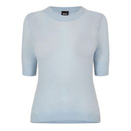 BOSS - T-Shirt f&uuml;r Damen, Mohair, Schmal, kurz&auml;rmlig (Pastellblau)