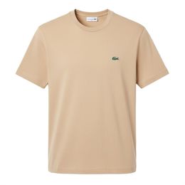 Lacoste - T-Shirt f&uuml;r Herren, Verriegelung, Schmal (Beige)