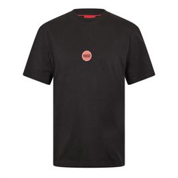 Hugo - T-Shirt f&uuml;r Herren, Baumwolljersey (Schwarz)