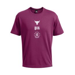 Under Armour - "Project Rock" T-Shirt f&uuml;r Herren, Frottee (Violett)