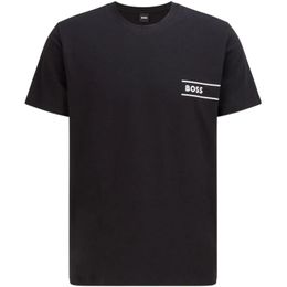 BOSS - "Hbw" T-Shirt f&uuml;r Herren, Rundhalsausschnitt (Schwarz)
