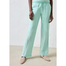 bonprix Schlupfhose aus reinem Leinen, gr&uuml;n, Gr.52, hochwertige weite Hose aus reinem Leinen, aus Leinen