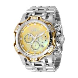 Invicta Fusion 49171 Herrenarmbanduhr - Quartz Uhrwerk - Edelstahl mit Goldenem Zifferblatt - 54 mm